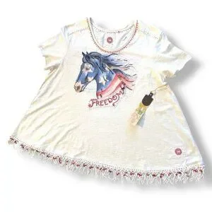Double D Ranch | Tops | New Double D Ranch Western Americana Horse ...
